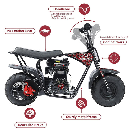 Oryxearth 105CC 4-Stroke Off-Road Mini Bike for Kids